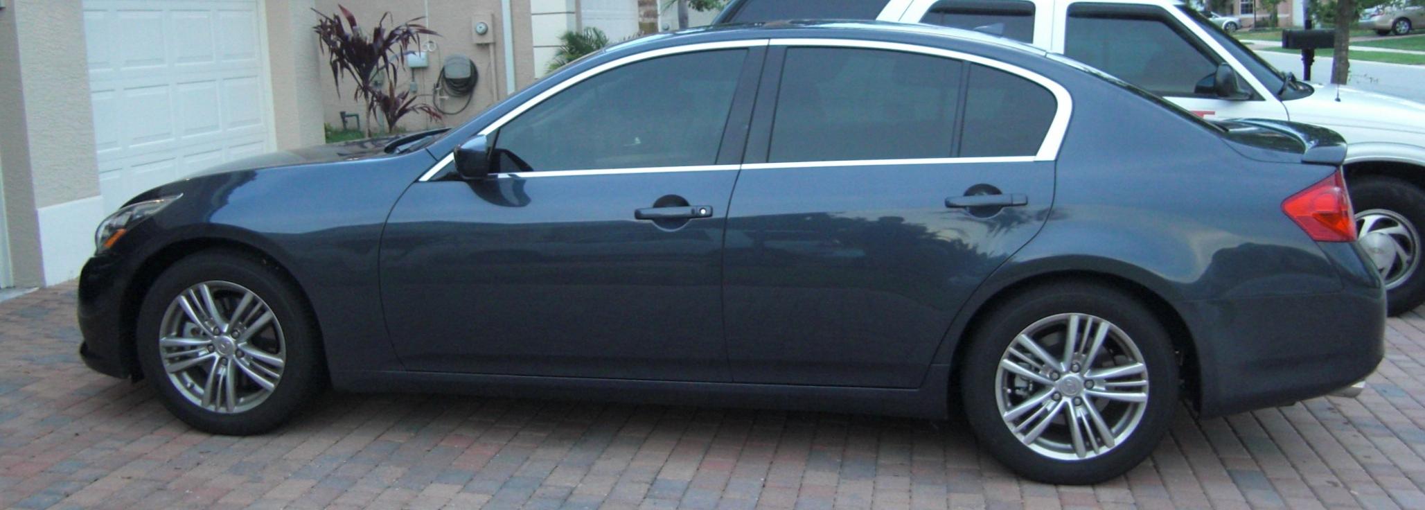 Blue Slate G37 stripped, tinted, and spoiled - MyG37
